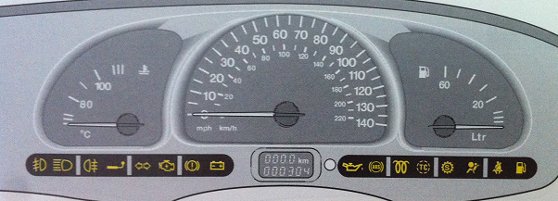 Vauxhall Opel Vectra B Car Warning Lights